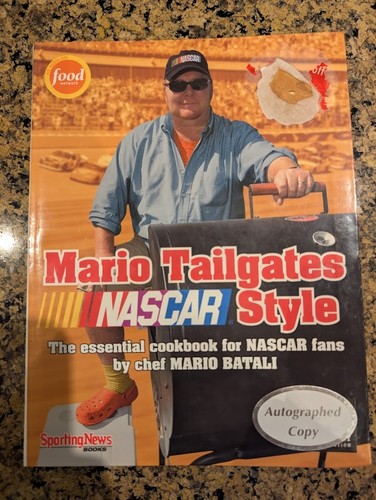 Autographed Mario Tailgates NASCAR Style Cookbook by Mario Batali | eBay
