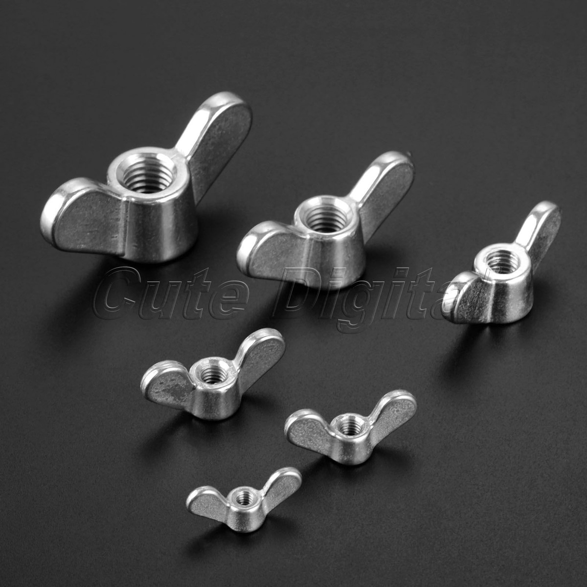 Wing Nuts Assorted Sizes 60pcs Stainless Steel Wing Nuts Wing Nut M4 M5 ...