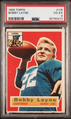BOBBY LAYNE 1956 TOPPS #116 PSA 4 VG-EX | eBay