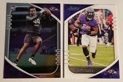 2020 Absolute Football Mark Ingram James Proche Green Foil RC Ravens | eBay