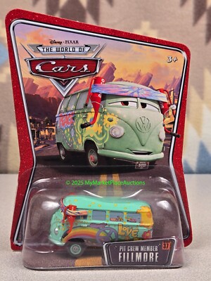 Disney Pixar World of Cars #37 Pit Crew Member Fillmore 1:55 Diecast ...