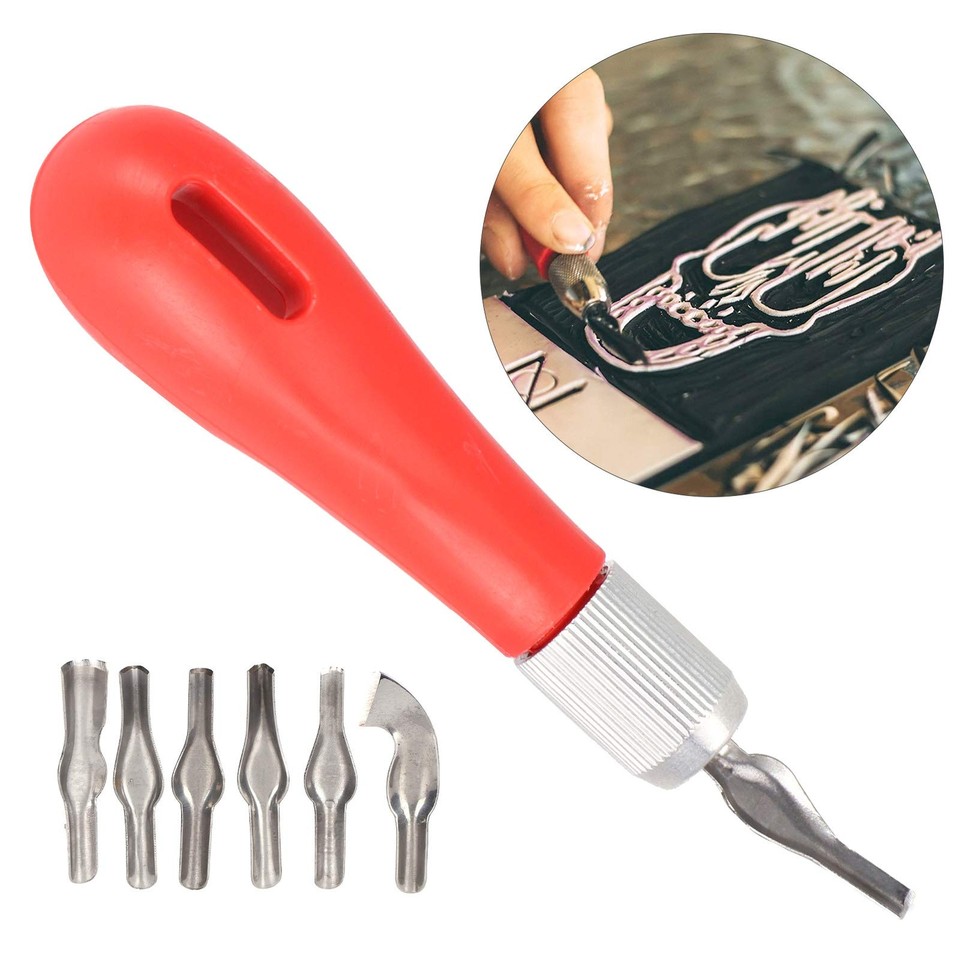 Kit Linogravure Gouge Linogravure Outils De Sculpture En Caoutchouc Ensemble ... | eBay