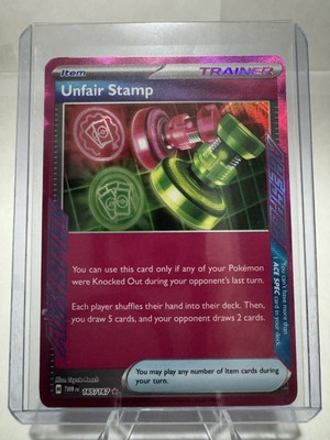 Unfair Stamp 165/167 - ACE SPEC Rare - Twilight Masquerade - Pokemon ...