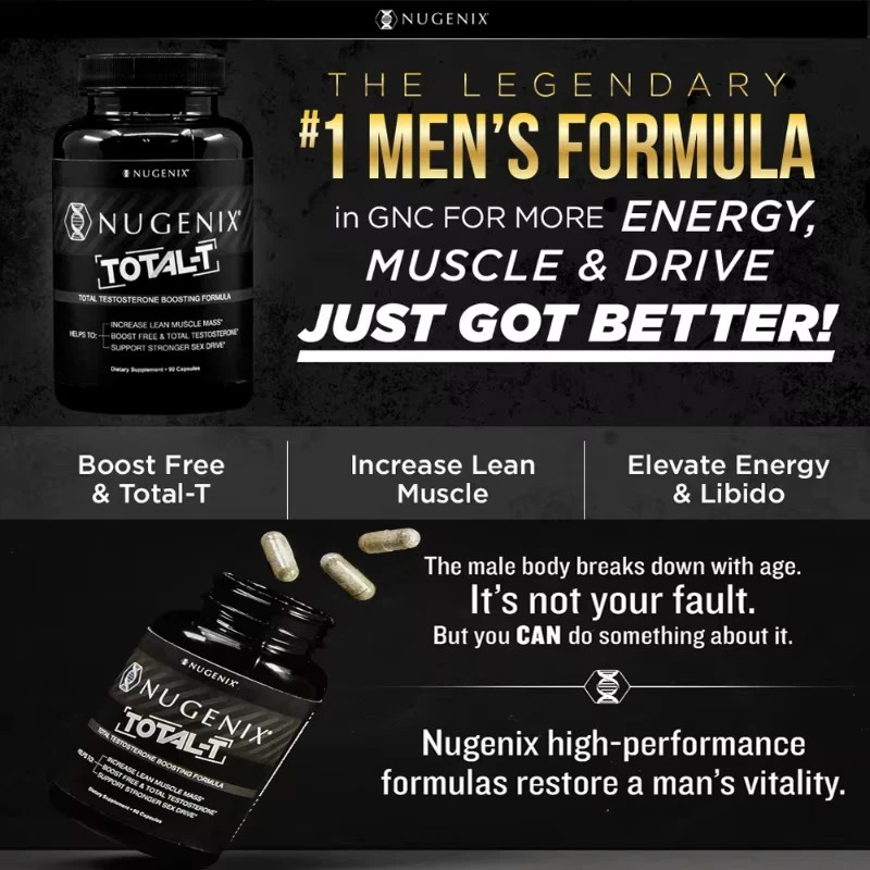 Nugenix Total-T Testosterone Booster for Men – 90 Capsules – Energy ...