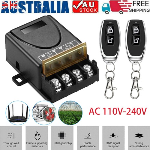 433MHz 240V 30A Relay Wireless RF Remote Control Switch Remote ...