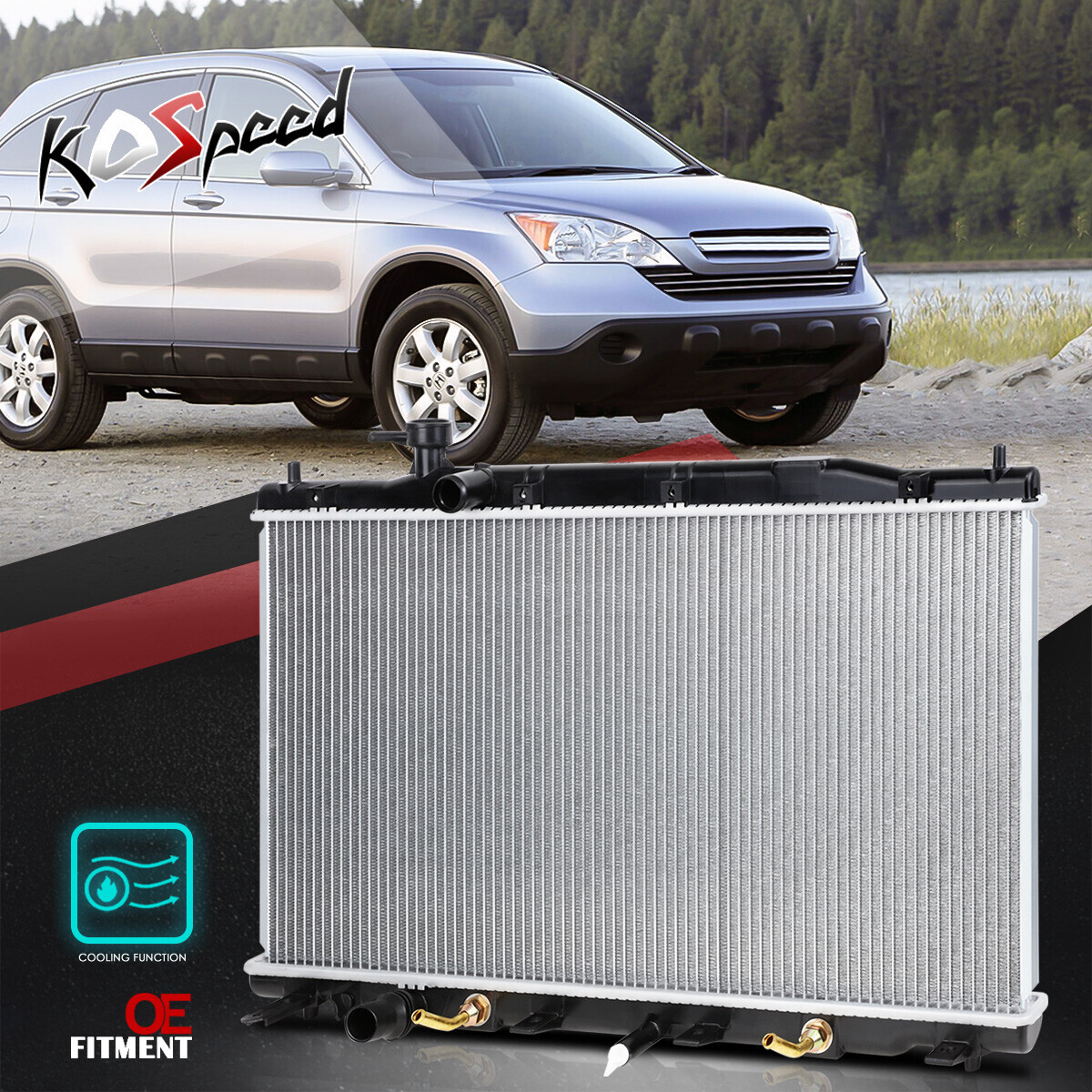 DPI 13031 Aluminum Core High Flow Racing Cooling Radiator for 07-09 ...