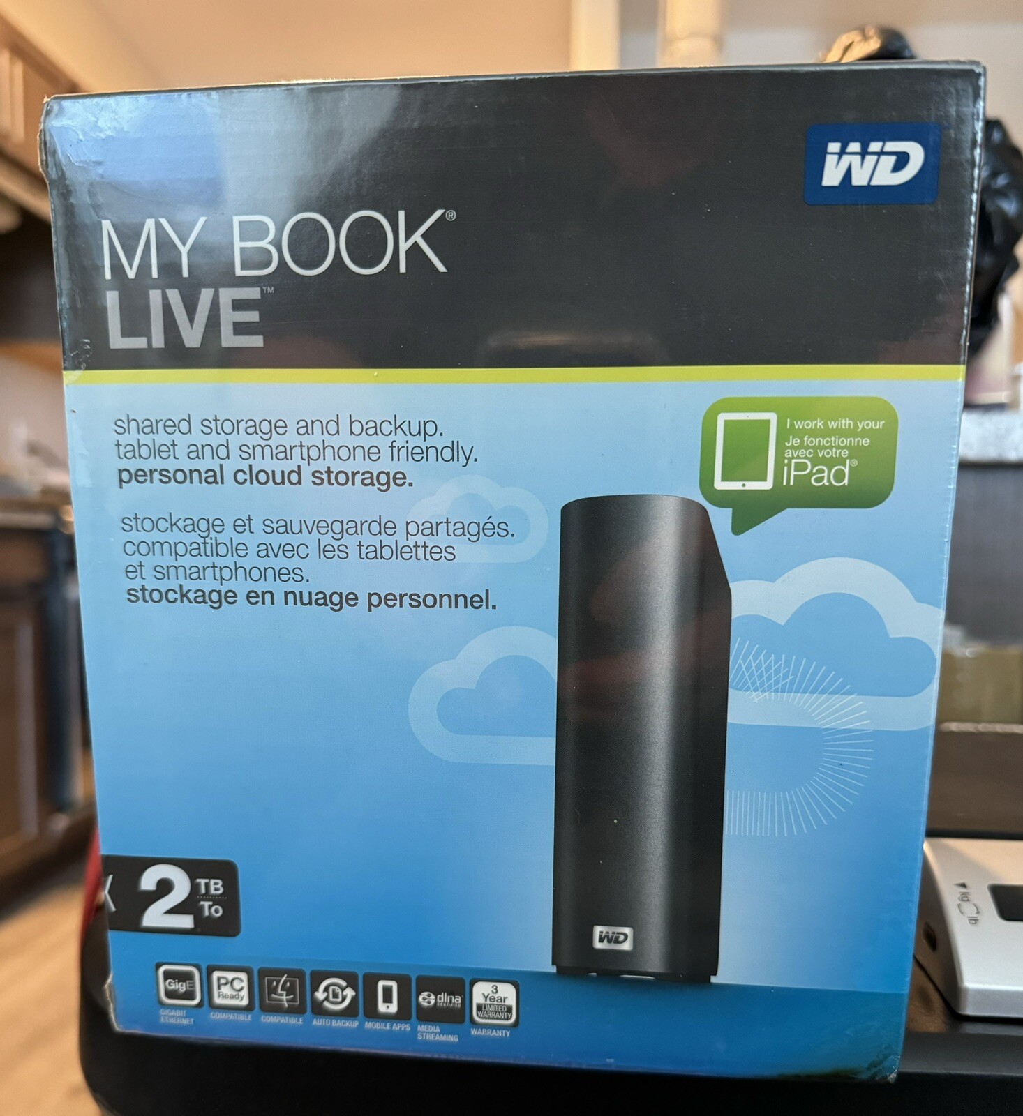 Western Digital My Book Live 2TB Personal Cloud Hard Drive Storage WD ...