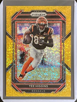 Tee Higgins - Gold - 2022 Panini Prizm - Gold Sparkle Foil - Numbered ...