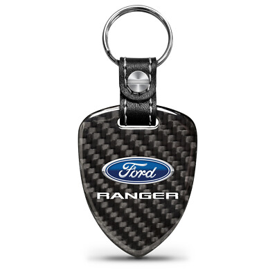 Ford Ranger Real Black Carbon Fiber Large Shield-Style Key Chain | eBay