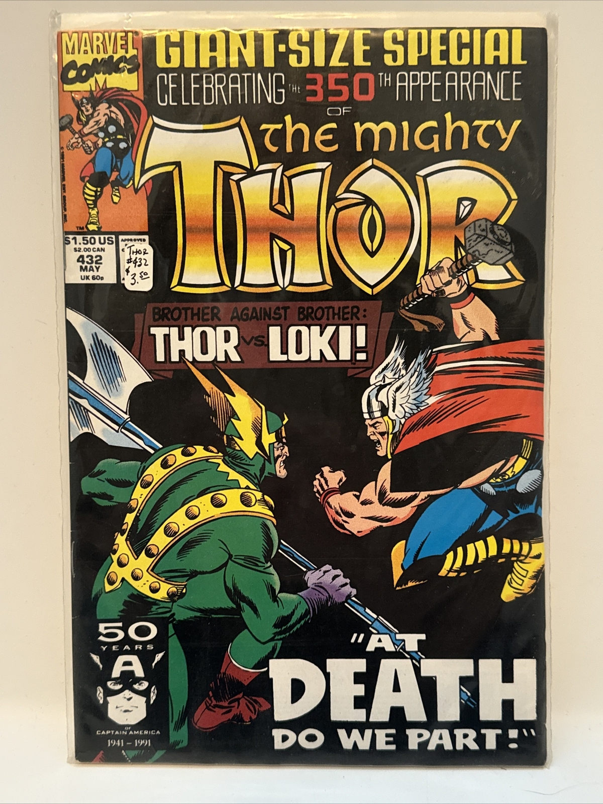 Thor #432 Marvel Comic 1991 1st App Eric Masterson as Thor II | eBay