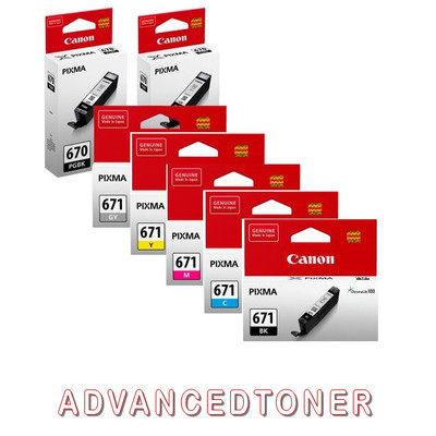 Genuine Canon PG-670, CL-671 Ink Cartridges - Value Pack of 7 | eBay ...