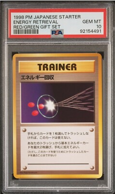 PSA 10 Energy Retrieval 1998 Pokemon Quick Starter Japanese Red Green ...