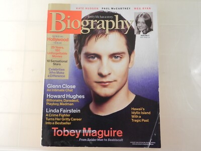 Vintage Biography Magazine August 2003 Tobey Maguire | eBay