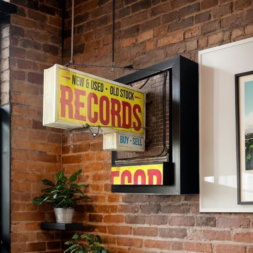 Record Store Wall Light Handmade Retro Record Wall Lamp Gift for ...