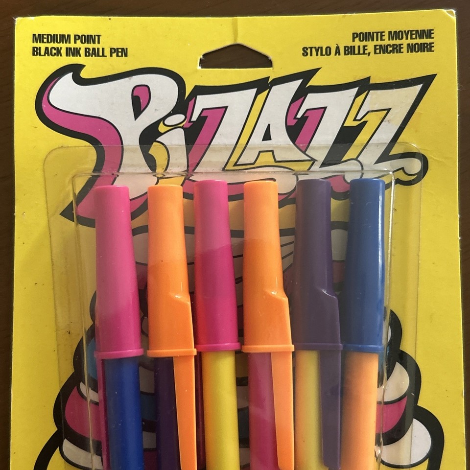 1990 PAPER MATE WRITE BROS PIZAZZ MEDIUM POINT BLACK INK BALLPOINT PEN ...