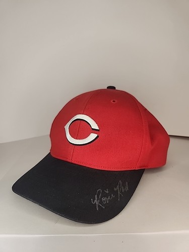 Autographed Cincinnati Reds MLB Baseball Cap Kids Adjustable Strap Hat ...