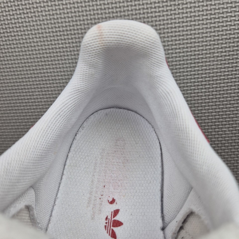 Adidas Samba Super Trainers Men's UK 10 Shoes White Red Leather Retro ...