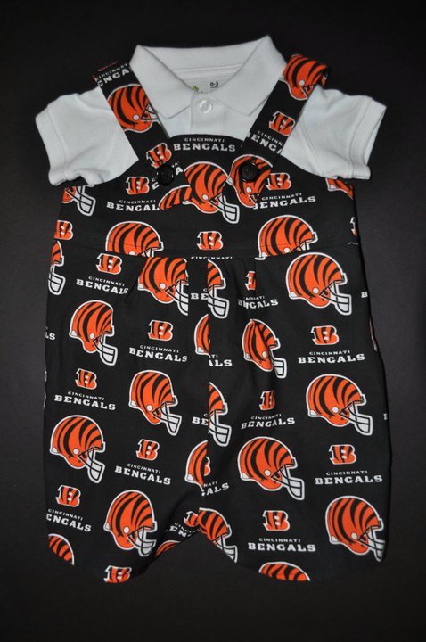 NFL Cincinnati Bengals Baby Infant Toddler Boys Jumper Overalls *You ...