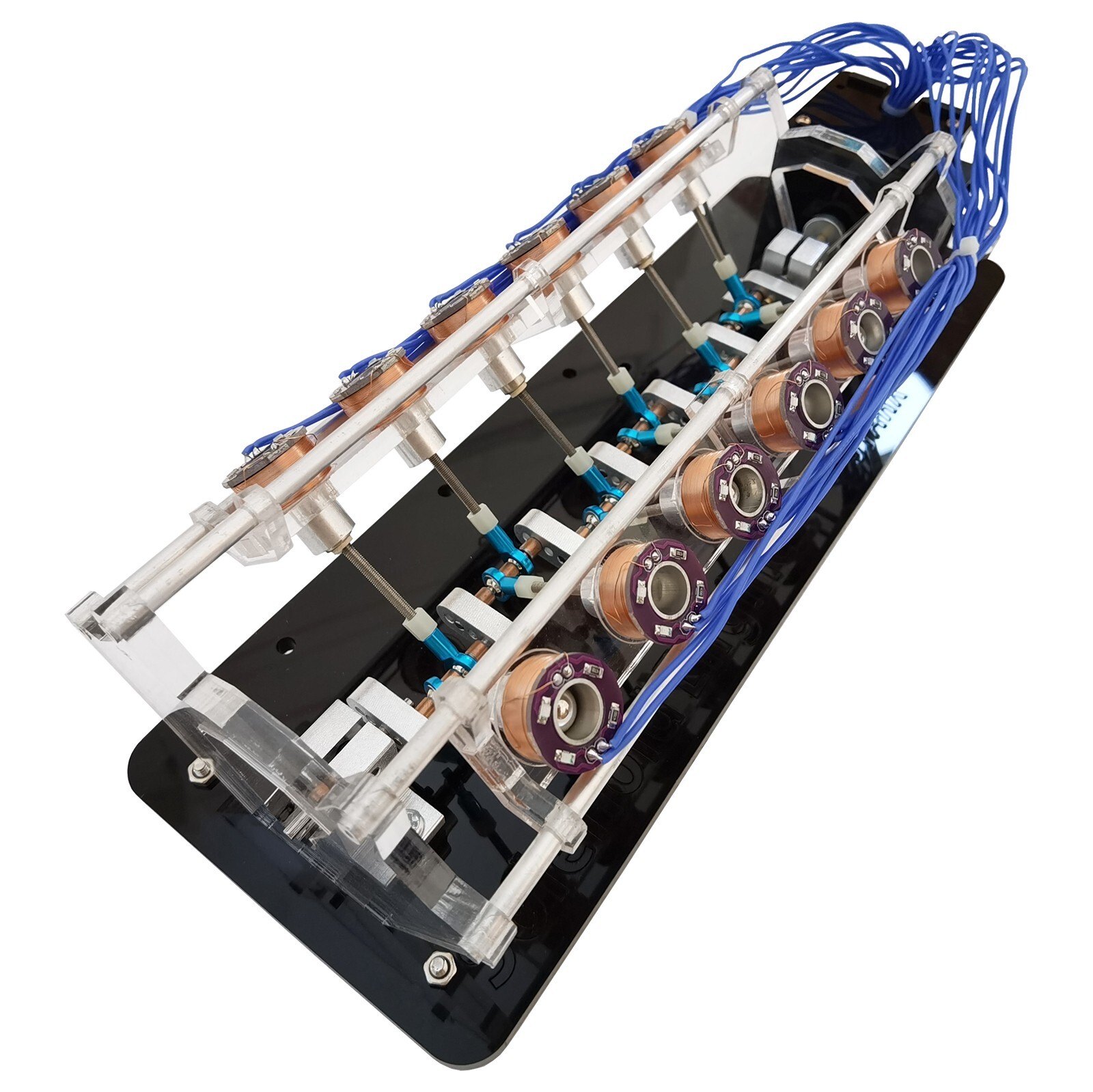 12-Coil V-Shaped Electromagnet Engine Model Motor Model Teaching Aid ...