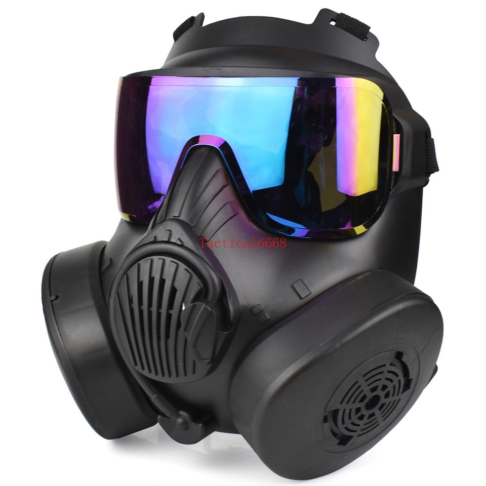 M50 Double Tank Gas Mask Airsoft CS Halloween Cosplay Protective Full ...