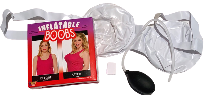 INFLATABLE BOOBS Adult Costume Gag Gift Blow Up Bra Breast Funny Joke ...