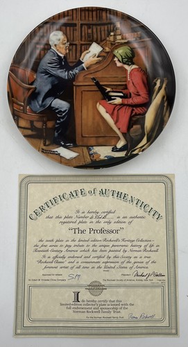 Norman Rockwell Collectors Plate The Professor #10 in series | eBay