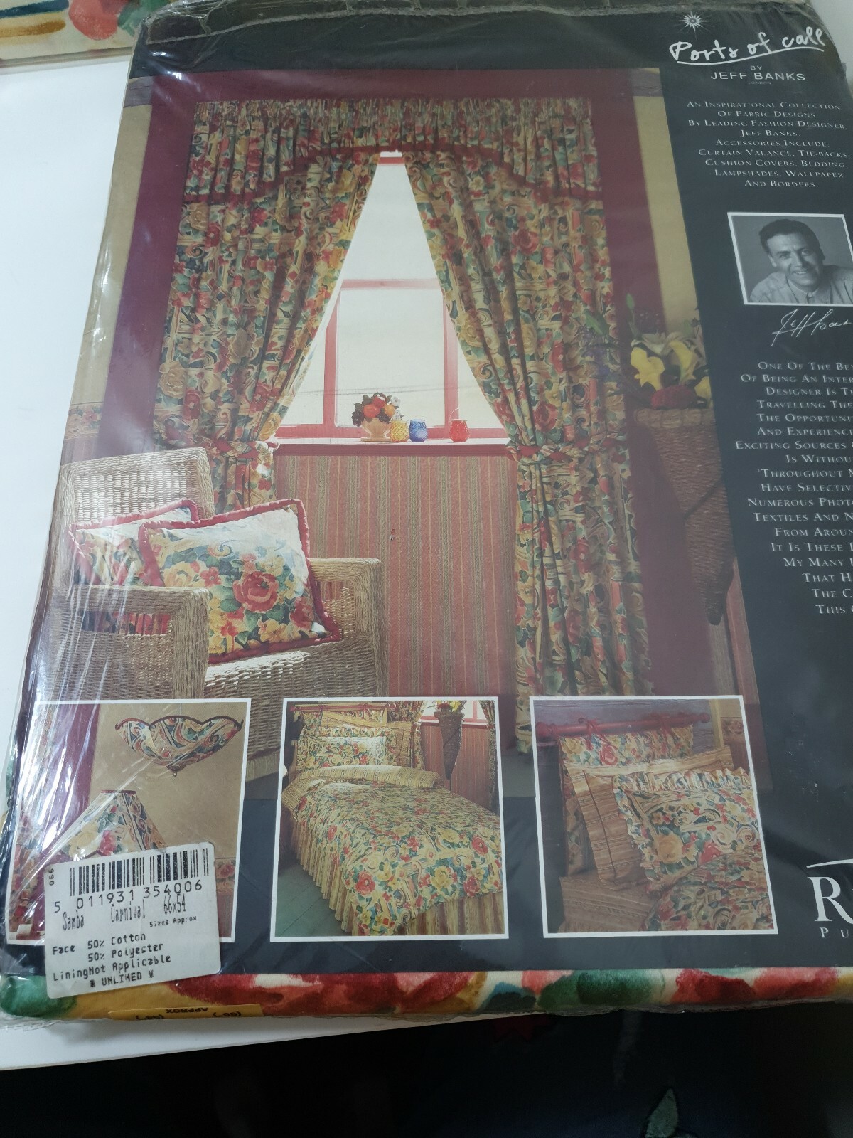 Rectella Samba Bedding, Curtains and Valance By Jeff Banks 66"x54 ...
