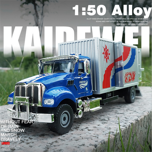 1:50 Diecast American Van Alloy Delivery Truck Toy Emulational Vehicle ...