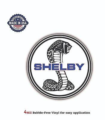 SHELBY COBRA FORD VINYL DECAL STICKER CAR TRUCK BUMPER 4MIL BUBBLE FREE ...