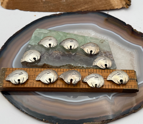 Native American Southwest Sterling 10 Bear Concho Belt Slides & Buckle ...