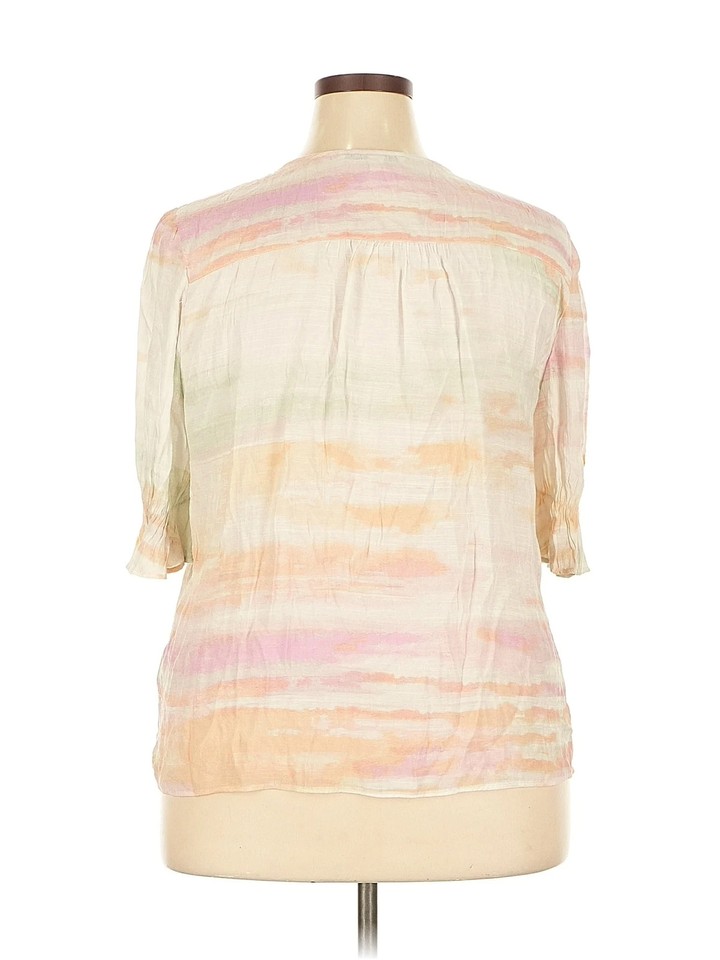 Zac & Rachel Women Ivory 3/4 Sleeve Blouse 2X Plus | eBay