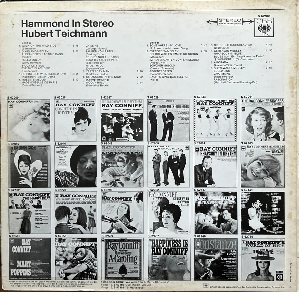 Hubert Teichmann Hammond In Stereo Vinyl LP | eBay