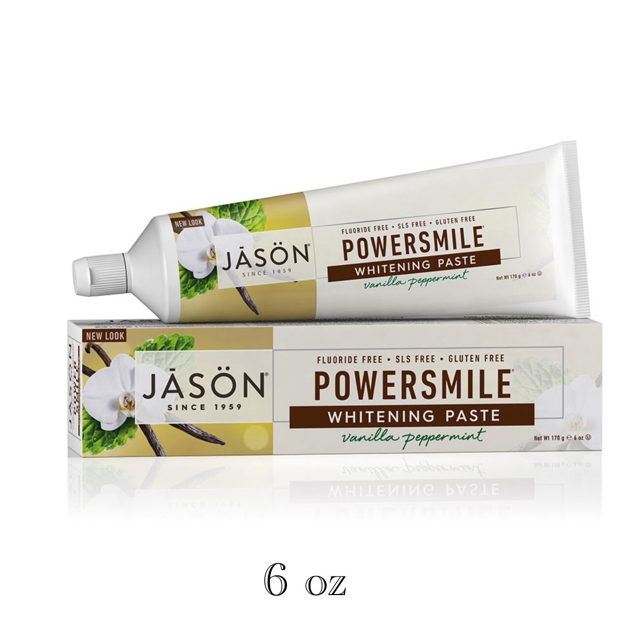 Jason Powersmile Vanilla Peppermint Toothpaste Gluten Fluoride Free ...