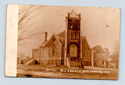 DARLINGTON INDIANA OLD 1912 M.E. CHURCH REAL PHOTO POSTCARD (E-44) | eBay