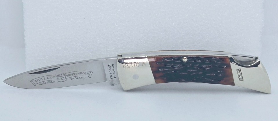 IXL SCHRADE WOSTENHOLM SHEFFEILD ENGLAND 1 BLADE LOCKBACK BONE HANDLES ...
