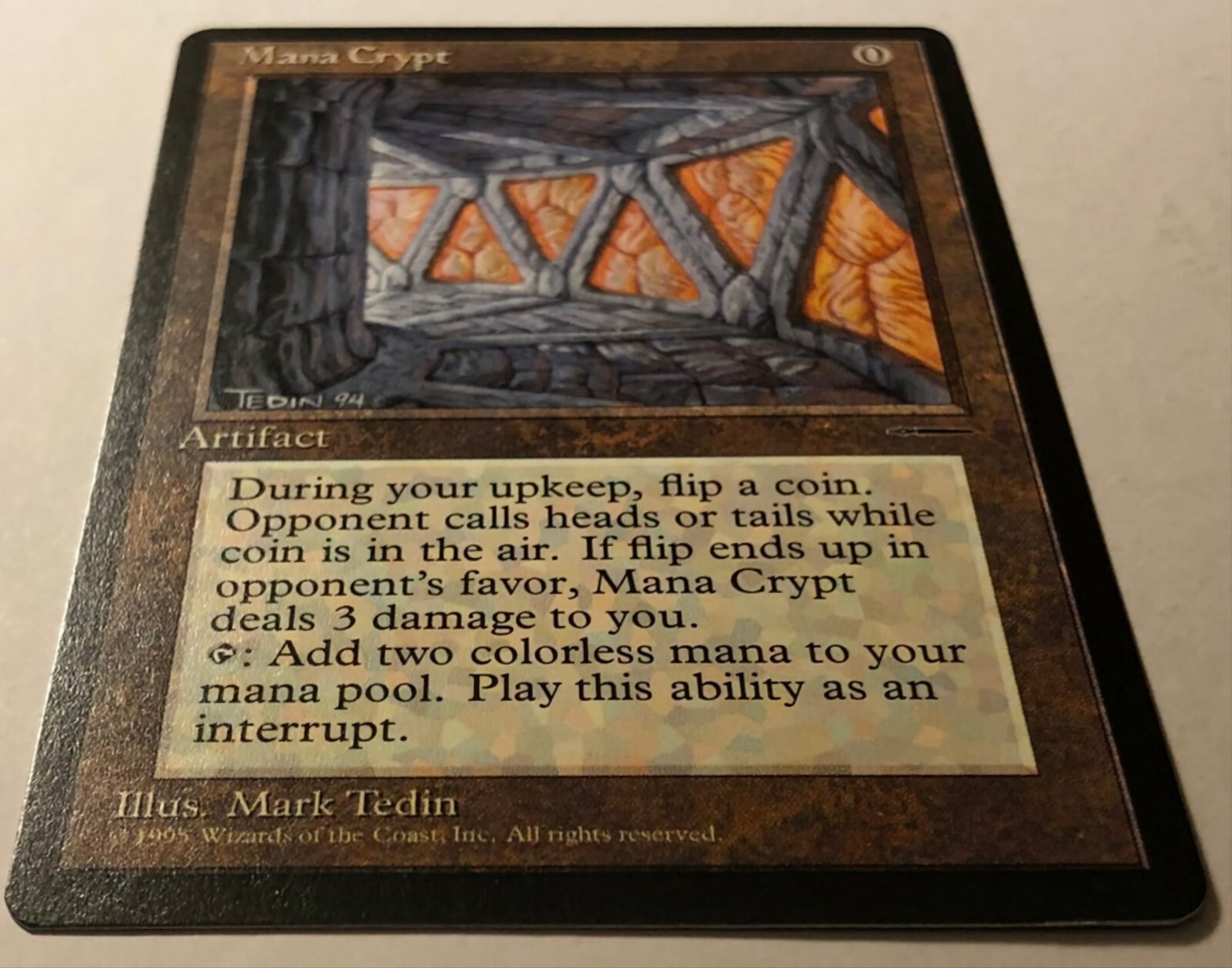 Magic The Gathering Mana Crypt Promo 1995 M/NM MTG Never Touched ...