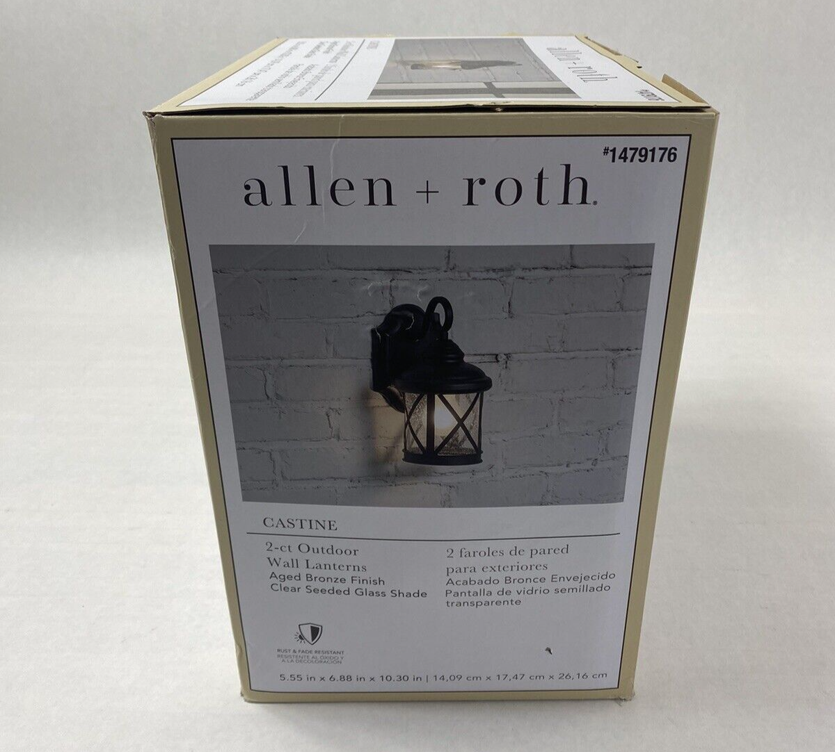 Allen Roth Outdoor Wall Lanterns #1479176 Aged Bronze Finish 2-Ct | eBay