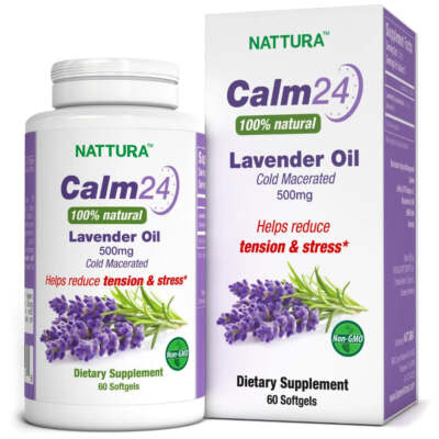 Calm Aid Lavender Oil Pills 500mg - 100% Natural, 60 Softgels | eBay