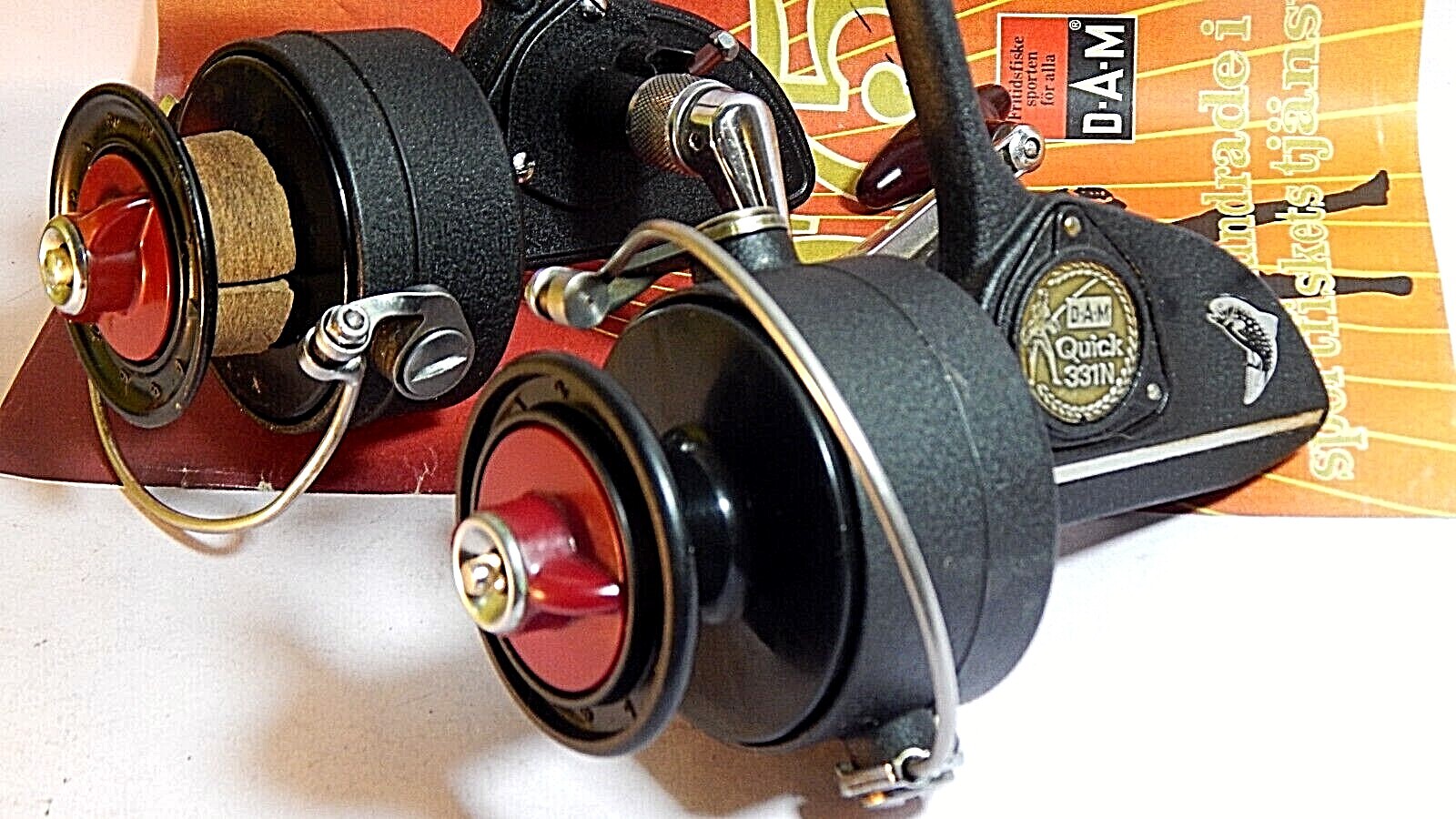 History of 1950-70s' vintage DAM Quick 300-size spinning reel models ...