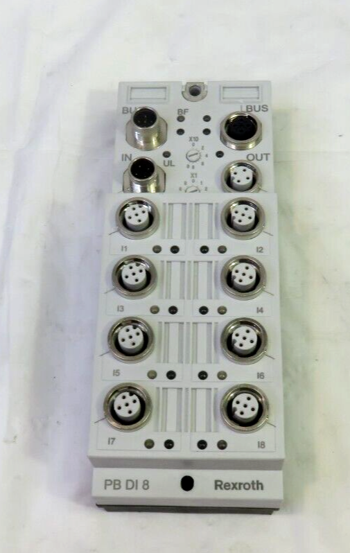 REXROTH RF-FLS PB M12 DI 8 M12 Profibus Fieldline Modular, FOR PARTS ...