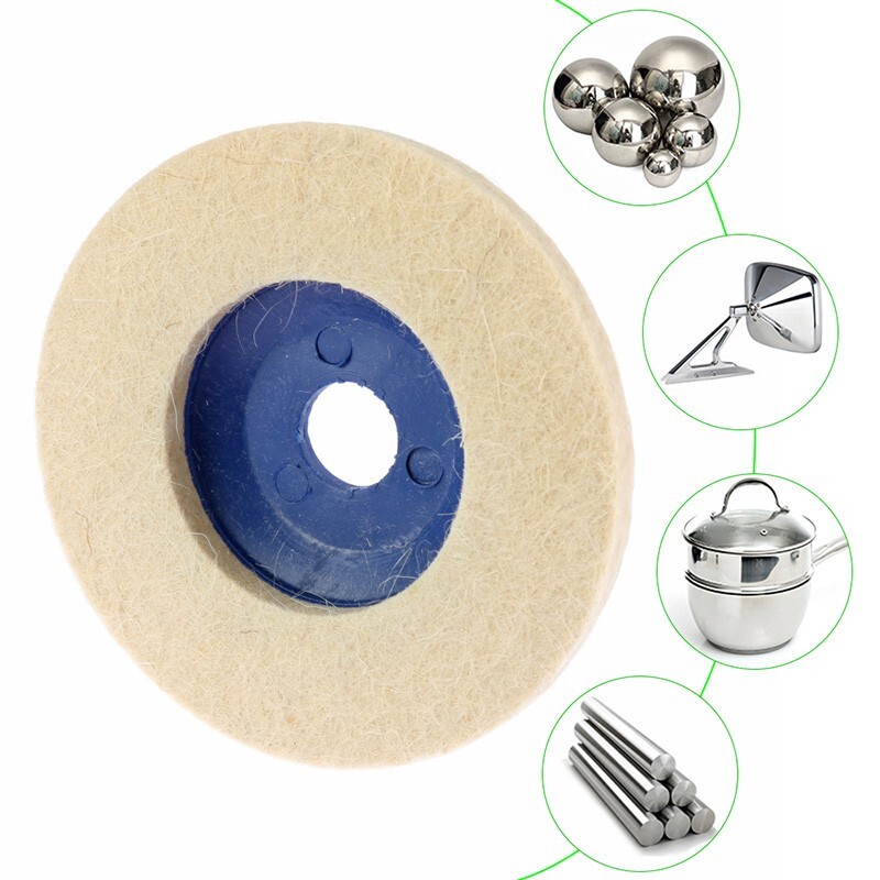10pcs 4" Wool Polishing Discs Finishing Wheel Buffing Pads for 100 ...