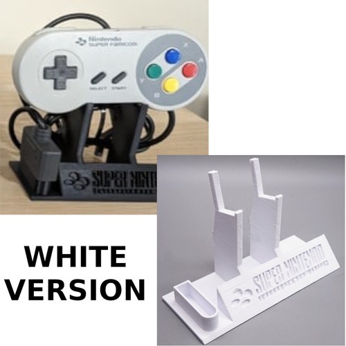 Controller Holder Display for SNES Super Nintendo Controllers *White ...