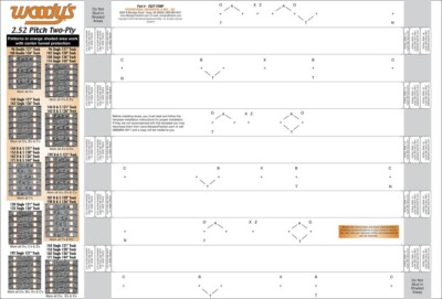 Woodys Stud Template for 2.52 PITCH 2-PLY Track Stud Template 121 128 ...