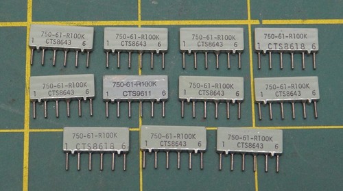 750-61-R100K Fixed Film Network Resistor, NSN: 5905-01-170-0416, Qty ...