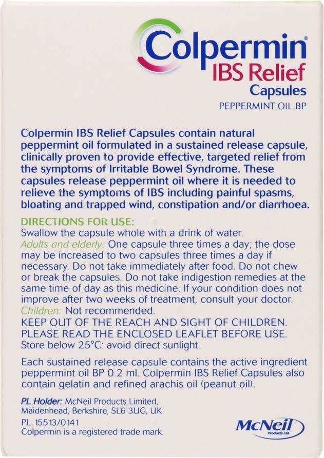 COLPERMIN IBS RELIEF PEPPERMINT OIL - 20 CAPSULES 884300657252| eBay