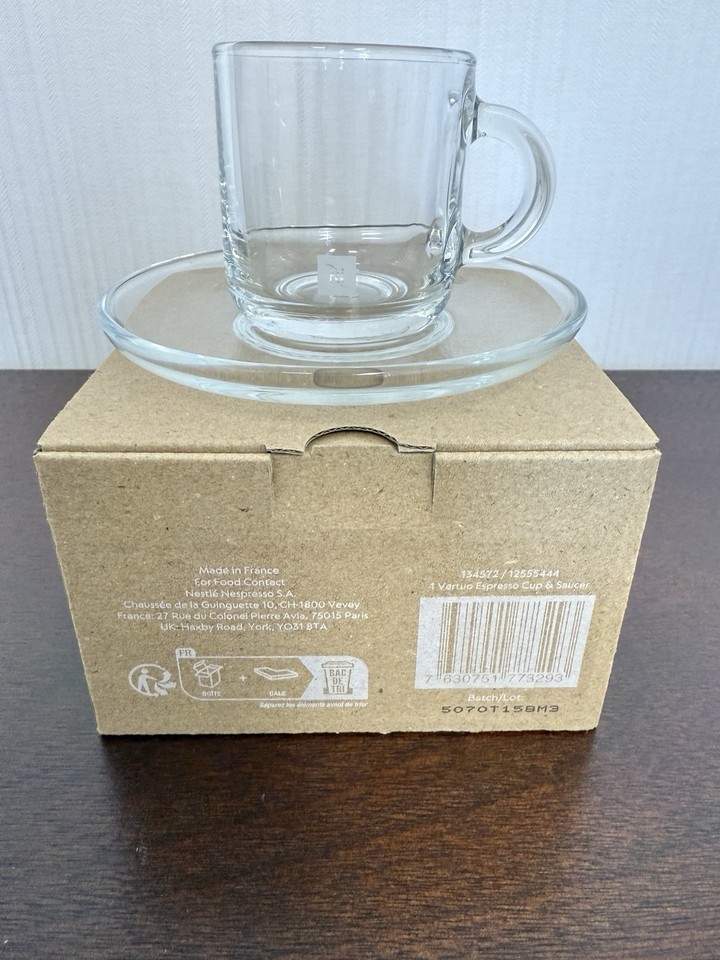 Nespresso Vertuo Collection Espresso Cup & Saucer Set 134572 NEW | eBay