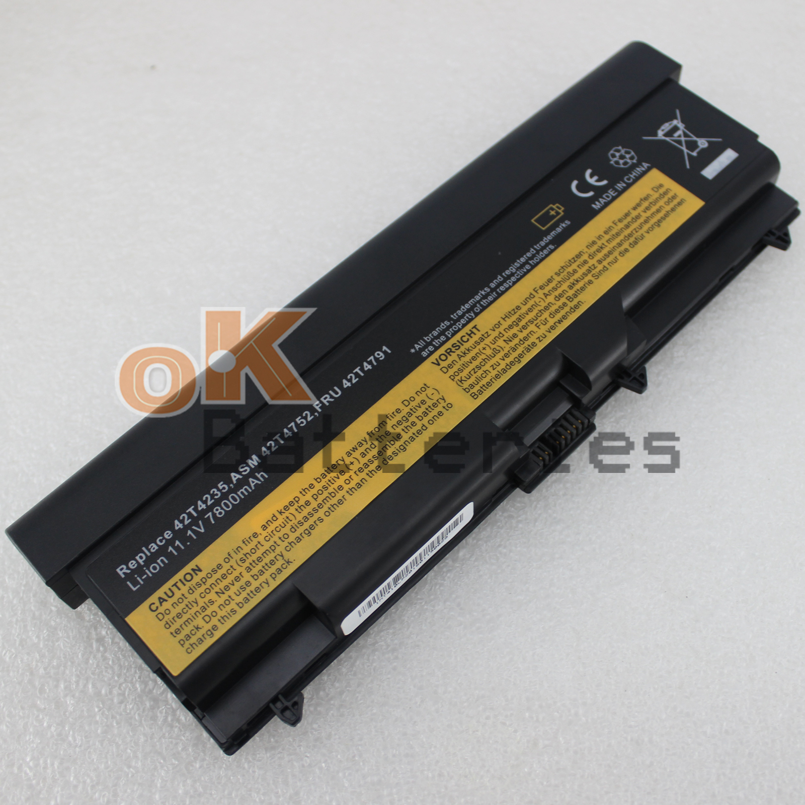 9Cell 7800mah Battery For Lenovo ThinkPad E40 E50 T410 T510 SL410 SL510 ...