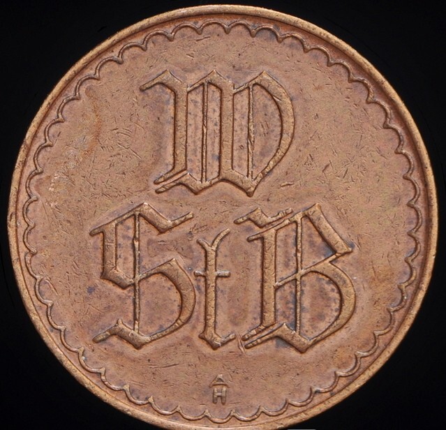 Tramway Token - Wien Strassenbahn 1938 W StB AH, Austria. Third Reich ...