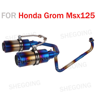 Full Exhaust System Motorcycle Double Pipe For Honda Grom Msx125 2013 ...