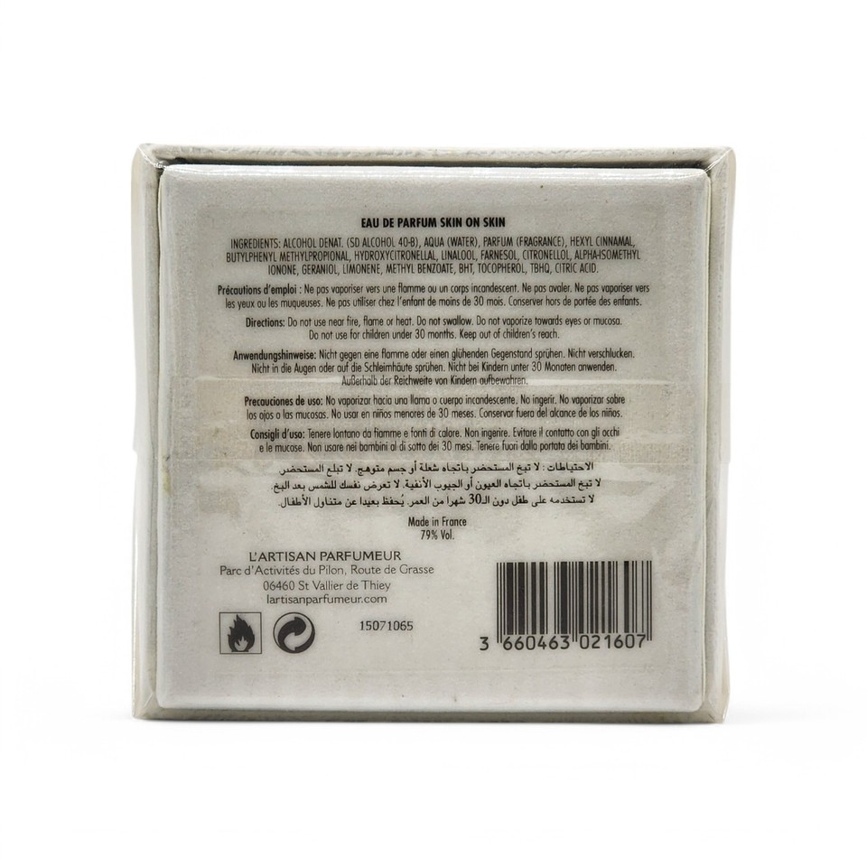 L'Artisan Parfumeur Skin on Skin Eau De Parfum EDP Spray - 1.7 oz / 50 ...